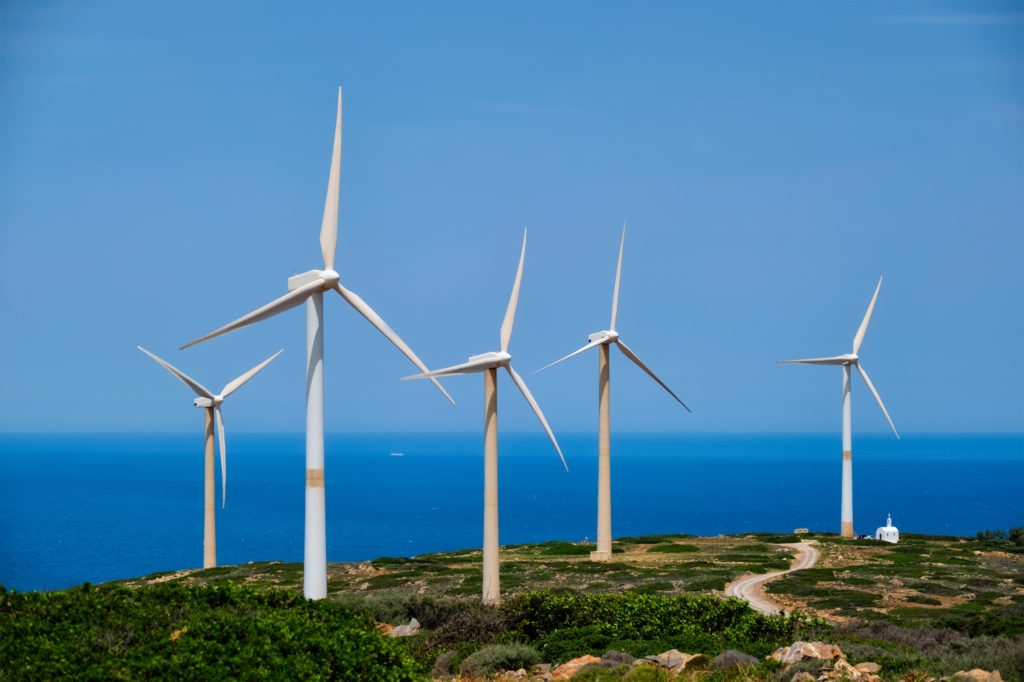 Wind generator turbines. Crete island, Greece – Yenilenebilir Enerji ...